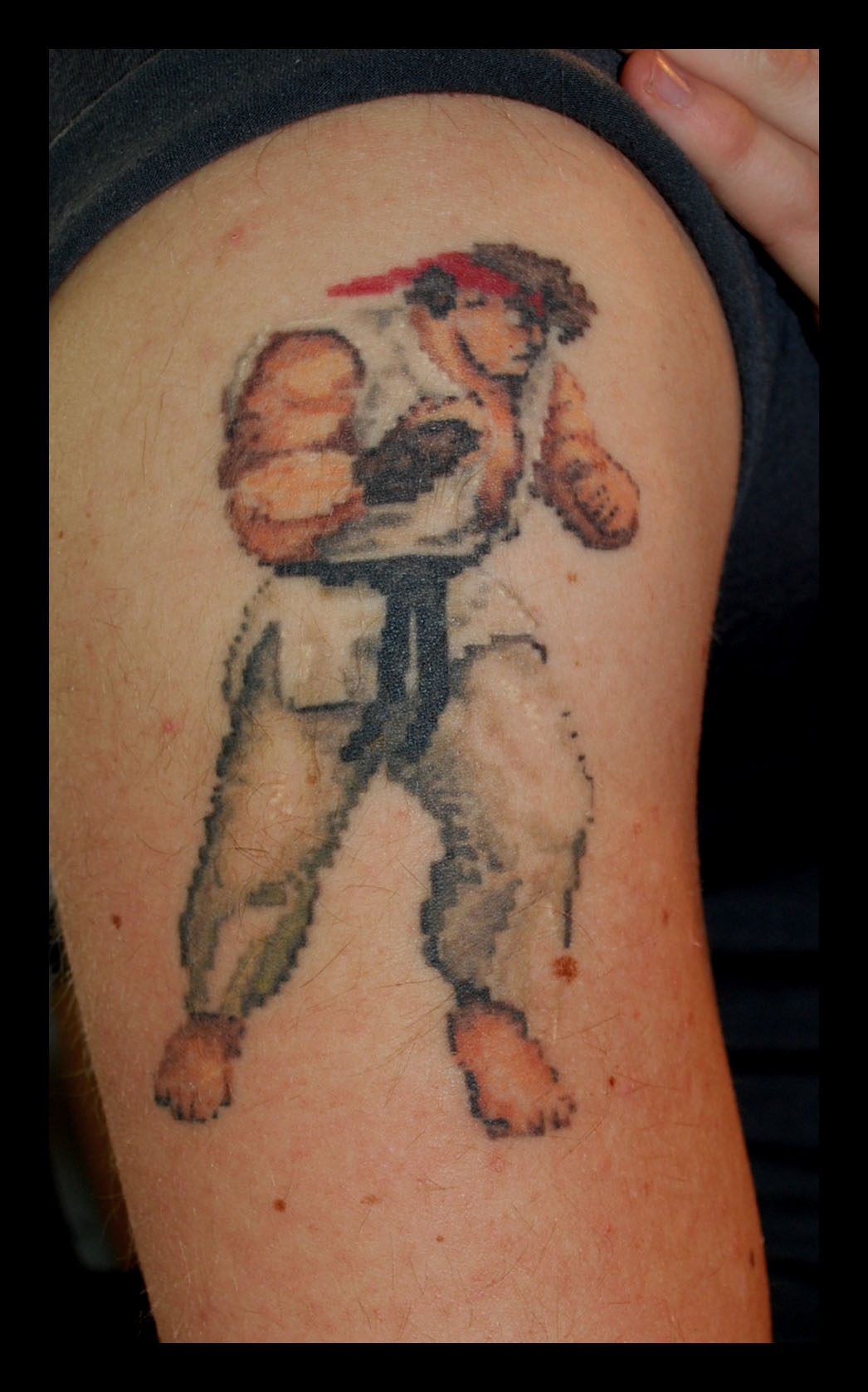 Ryu – Streetfighter retro gaming tattoo | Hannah Calavera Tattoos Bristol